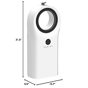 Portable Evaporative Cooler, LifePlus Bladeless Cooling Tower Fan with Instant Cool & Independent Humidifier, Remote Control, 50° Oscillation, Low Noise for Kitchen Bedroom Office