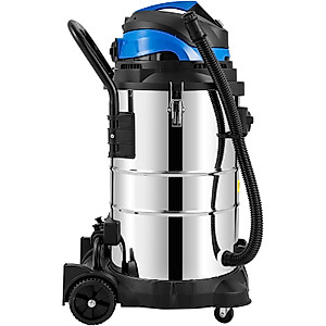 VEVOR Heavy-Duty Shop Vacuum 3 Hepa Dust Collector, 13.5 GAL, Silver,Black
