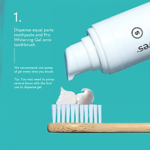 Smileactives Teeth Whitening Gel for Toothpaste with Clinical-Grade Hydrogen Peroxide, Tooth Stain Remover for White Teeth, Dentist Quality Pro Whitening Gel to Remove Stains, 90 Day, 3.8 oz Bottle