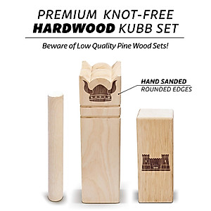 GoSports Kubb Viking Clash Toss Game Set for Kids & Adults