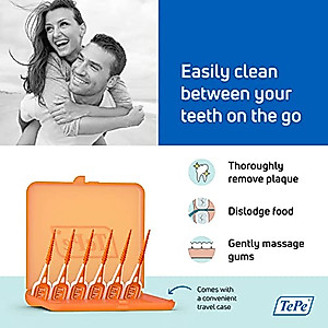 TEPE Dental Floss Picks, Tooth Picks Flossers, Floss Sticks, EasyPicks XS/S, Orange, 36 Pk