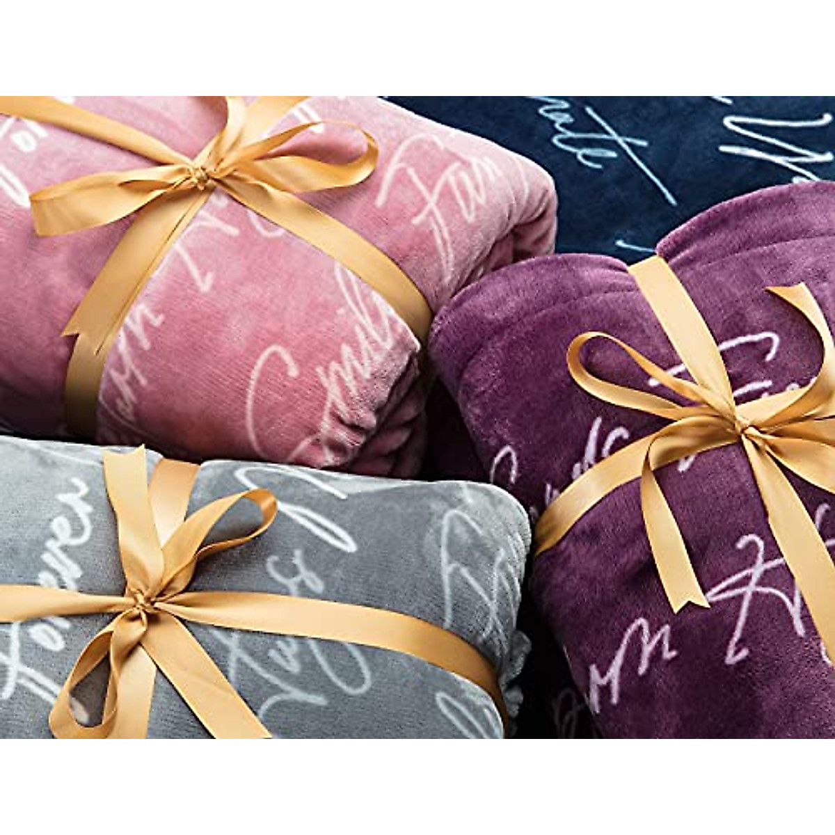 Chanasya Best Friends Forever Gift Throw Blanket - Sherpa Microfiber Strength Love Joy Cherish Fun Laughter Thoughtful Gift Throw - for Women Men Birthday BFF Besties (50x65 Inches)- Rose Dust Blanket