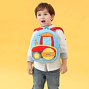 JBin Rich Little Kids Toddler Plush Backpack,Children's Diaper bag for Boys and Girls 1-3 Years Old