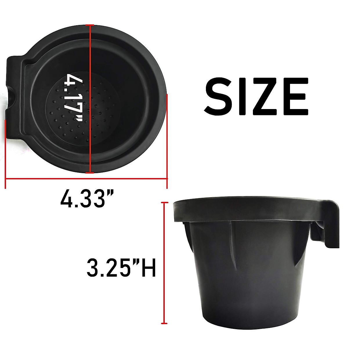 Auovo 2 Pcs Cup Holder Inserts Replacement for Frontier 2005-2019 Xterra 05-15 Pathfinder 05-12 Replace 96975-EA000 96975-ZS00A(with 3 Pairs of TPE Coasters in red Blue All Black)