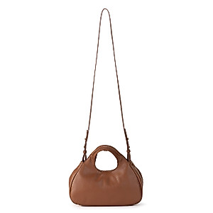 The Sak Rylan Mini Satchel in Leather, Convertible Purse with Adjustable Crossbody Strap, Tobacco