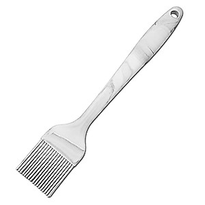 FIVETAS 1.97"x9.84"Heat Resistant Food Grade Silicone Pastry brush Basting Brush for Cooking,BBQ,Meat,Desserts.Kitchen Brush for Sauce Butter oil.Stainless Steel Core Handle.BPA Free. Marbling.