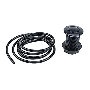 Meprotal Air Activated Switch Button with 1.5m/5ft Air Hose for Sink Garbage Disposal (Matte Black)