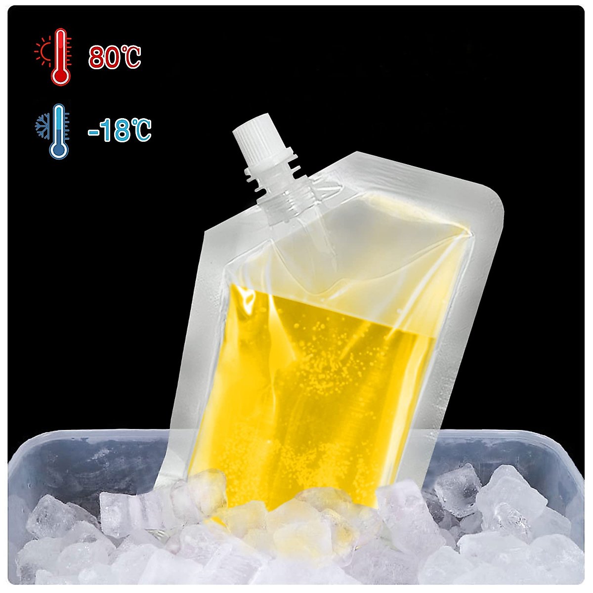SENYUE 6 PCS Juice Flasks Drinks Flasks Liquor Pouch Reusable Drinking Flasks Concealable Plastic Flasks for Sneak to go
