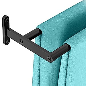 Taaji Double Towel Bar, 24 Inch Bath Towel Rack for Bathroom Towel Rod, Stainless Steel Double Towel Holder Long Bar, Bathroom Hand Towel Hanger Wall Mounted, Matte Black