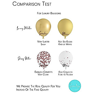 Soonlyn Rose Gold Balloons 140 Pack 12 Inch Gold and Pink Balloons and Pink Confetti Balloons Garland Arch Kit for Bridal Shower Baby Shower Party Decoration