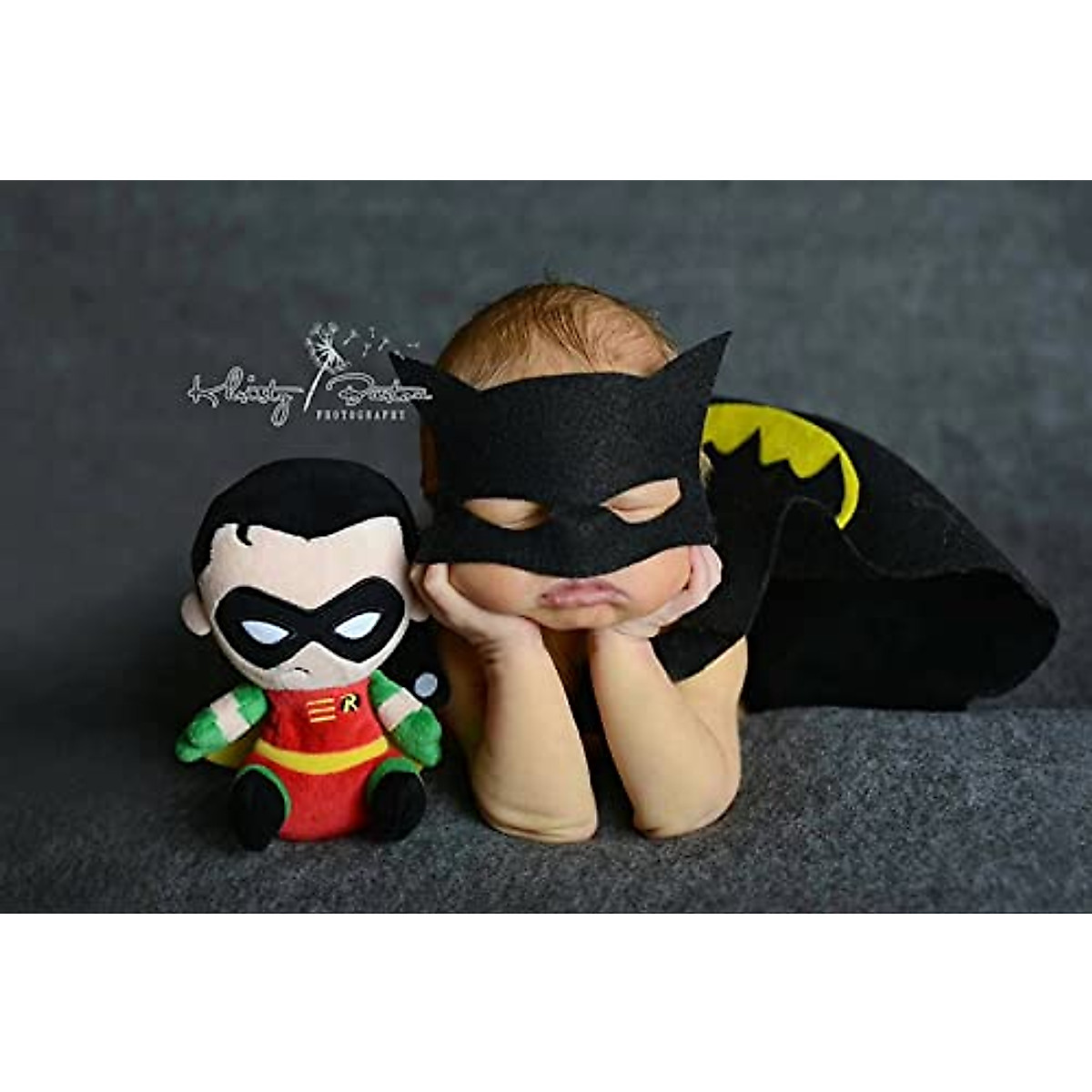 Bat Wrap Eye Mask Cloak Cape Full Set Costume for Newborn Baby Swaddle Infant Toddler Photography Props