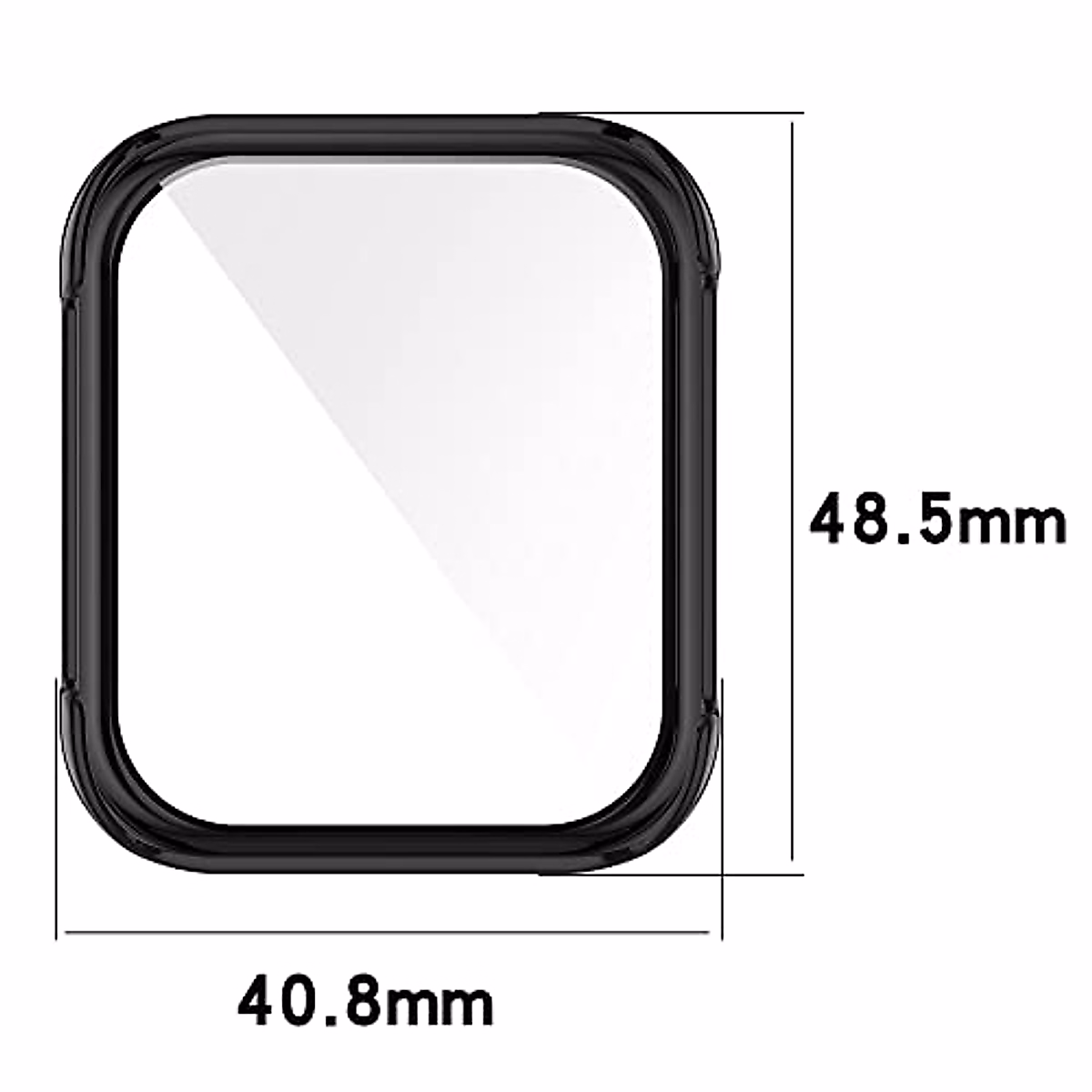 TenCloud Watch Cases for Oppo Watch 2 46mm Screen Protector Full Protective Case Watch Accessories (Black)