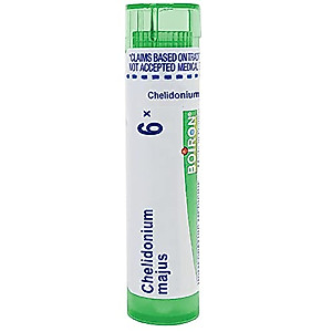 Boiron Chelidonium Majus 6X Md 80 Pellets for nausea with right upper back pain