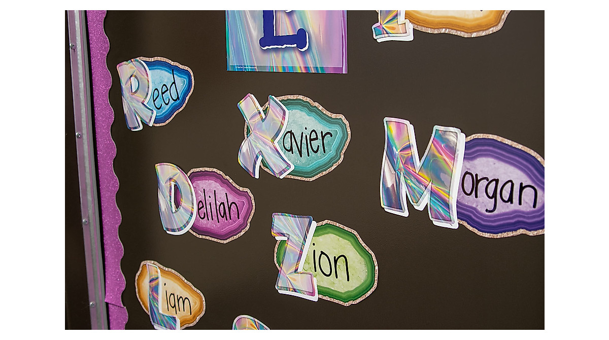 Iridescent Funtastic 4-inch Letter Pack for Classroom Decorations