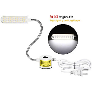 Amazing power Sewing Machine Light LED Flexible Gooseneck Work Lamp with Magnetic Mount Base for Workbench Lathe Drill Press