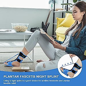 Plantarelief Plantar Fasciitis Night Splint: Upgraded Plantar Fasciitis Relief Brace with Arch Support Women Men - Treatment for Plantar Fasciitis, Achilles Tendonitis, Foot Drop and Heel Pain - Blue