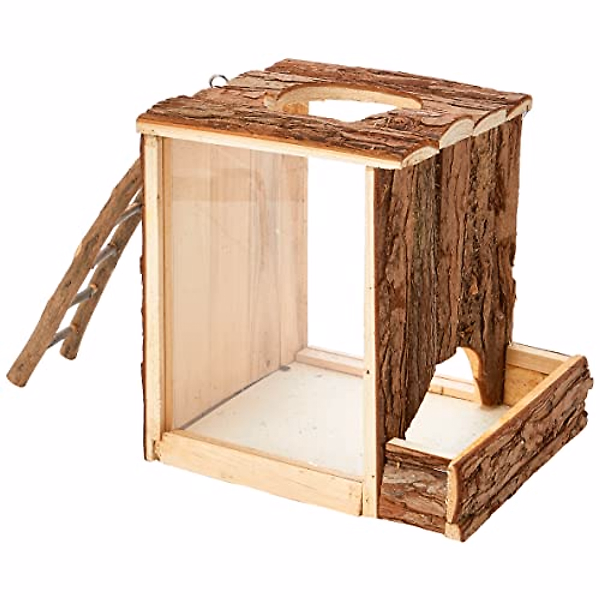 TRIXIE Large Wooden Digging Tower for Pet Hamster, 25 × 24 × 20 cm