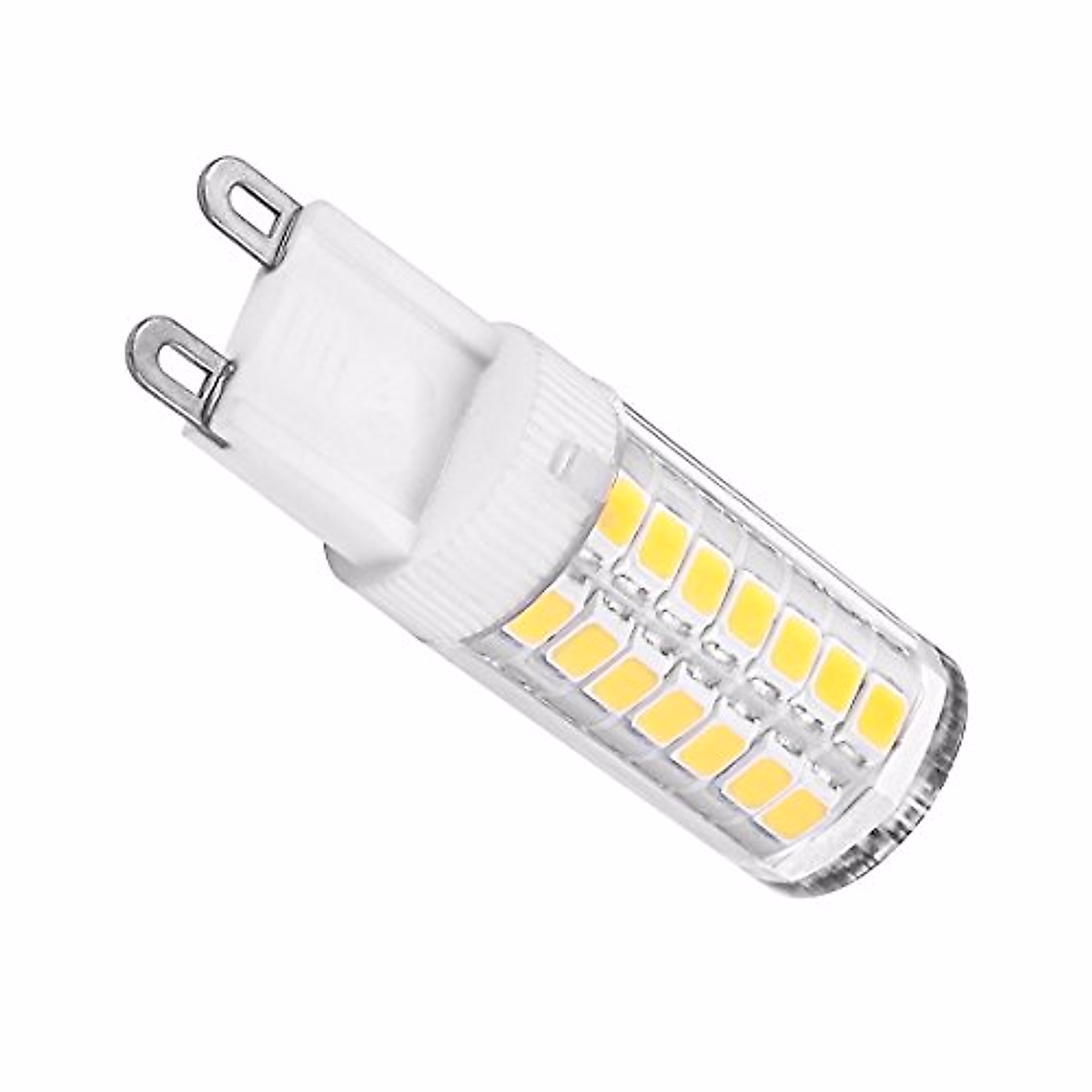 JERYJO G9 led light bulb,5w replacement for 40w halogen G9 bulb, daylight 6000k,G9 corn crystal light for livingroom bedroom lighting(pack of 5)