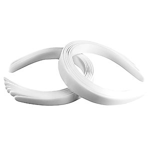 12ct 1" Wide Headbands for Women,White Head bands for Women's Hair-HipGirl Bulk Plain Craft Plastic Headbands for DIY Hair Band for Women's Hair (12pc 1" Wide Womens Headbands for Girls Teens Women)