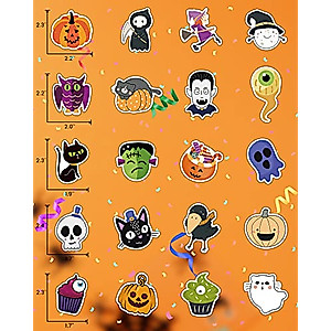 300PCS Halloween Pumpkin Stickers,Vinyl Waterproof Stickers for Water Bottles Laptop Skateboard Computer,Halloween Party Favors Gifts Funny Stickers for Kids Teens Adults