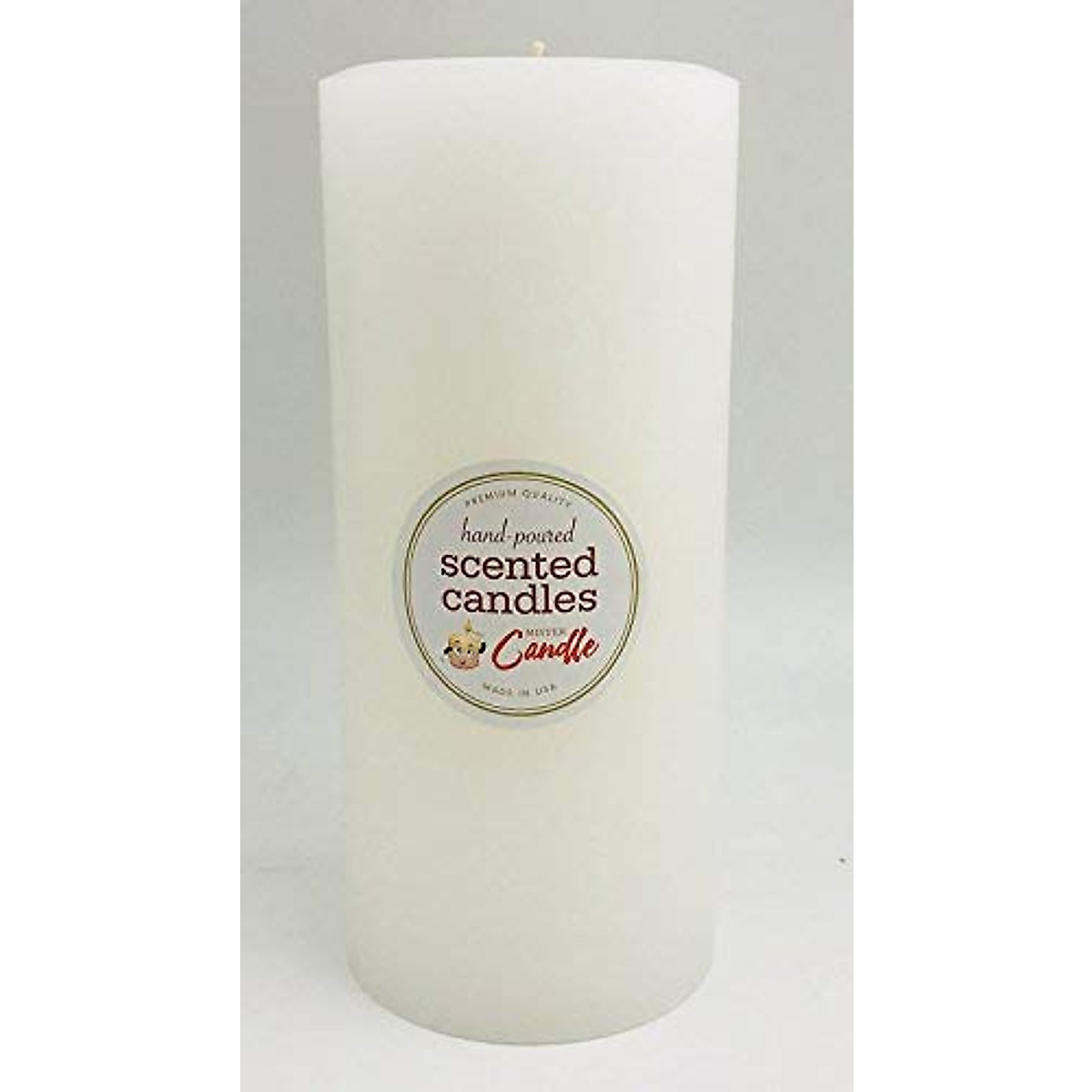 Mister Candle - 4 inch by 8 inch Tall Citronella Scented Pillar Candle - Indoor & Outdoor Use
