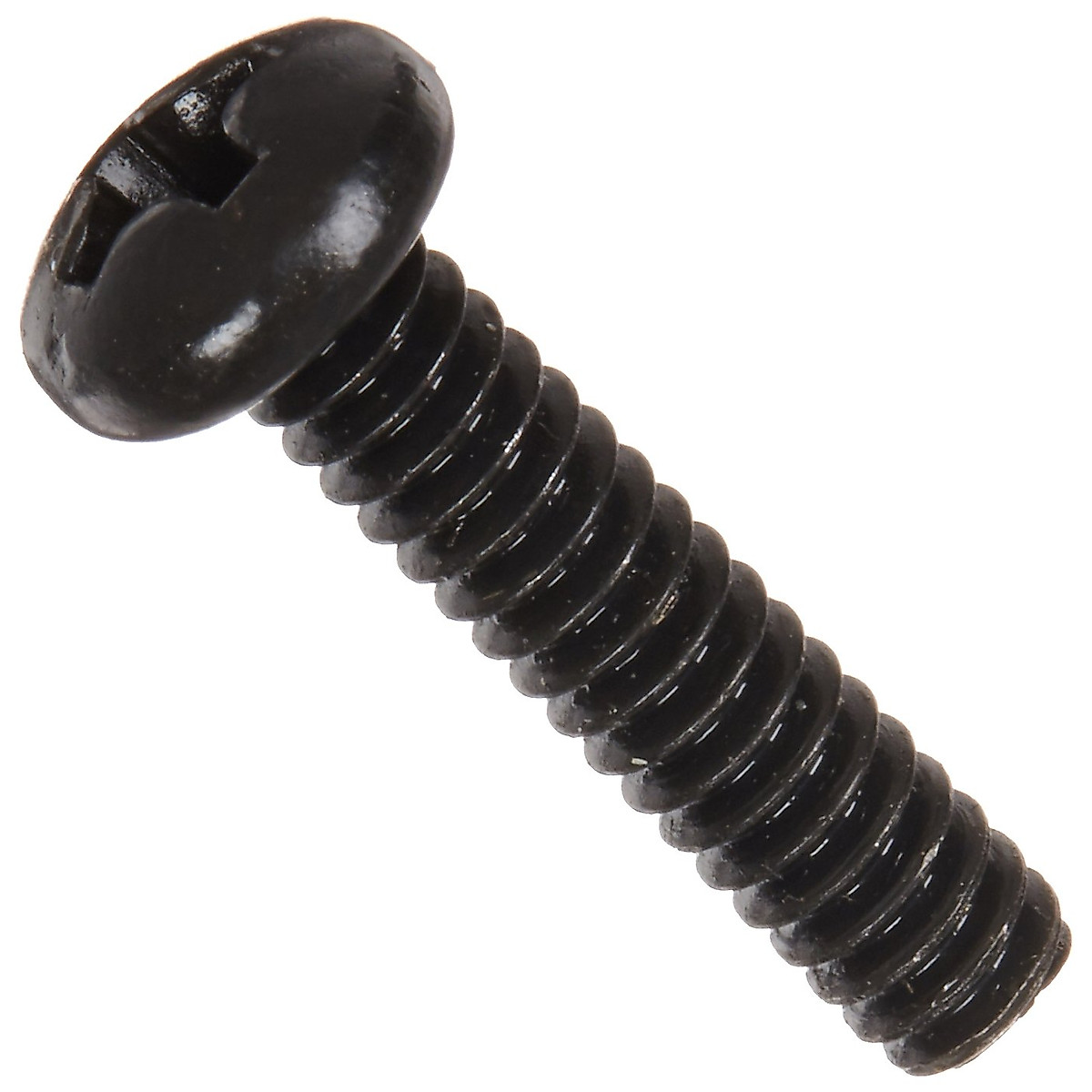 Small Parts Steel Pan Head Machine Screw, Black Oxide Finish, Meets ASME B18.6.3, #2 Phillips Drive, #6-32 Thread Size, 5/8" Length, Fully Threaded, Import (Pack of 100)