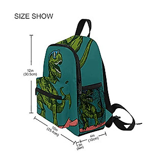 T-Rex Dinosaur Surfer Toddler Backpack Kindergarten Preschool Kids Bag for Boys Girls Age 3-7