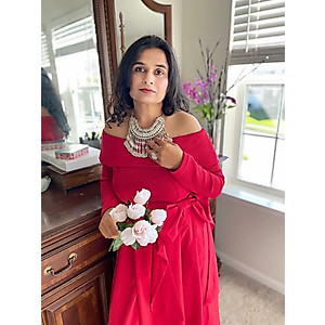 MJartoria Statement Necklace for Women, Boho Collar Choker Coin Tassel Ethnic Gypsy Chunky Necklace Antique Silver Color Bib Festival Halloween Carnival Jewelry Fitout Costume