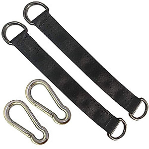 AIVOOF Tree Swing Straps, 2 PCS 25cm / 9.8inches Tree Swing Hanging Kit Heavy Duty Hanging Straps Holds 440 lbs with Carabiner Perfect for Tree Swing, Hammock, Plank