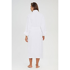 MONARCH Unisex Terry Bathrobe - 100% Lux Combed Cotton, 16 oz Loop Terry Shawl Collar Robe, Five-Star Hotel Choice (Medium, Non-Hooded)