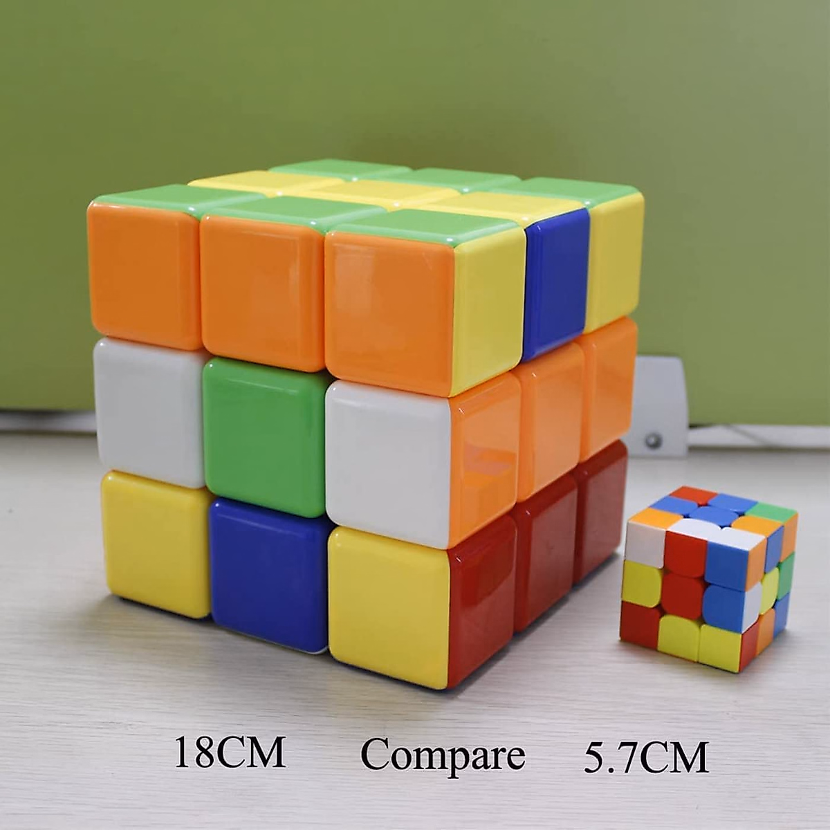 ZY-Wisdom Super Cube 3x3x3 Big Cube Stickerless Speed Cube 18cm Large Cube Puzzle Magic Cube Toy