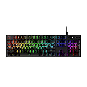 HyperX Alloy Origins - Mechanical Gaming Keyboard - Software-Controlled Light & Macro Customization - Compact Form Factor - Linear Switch Red - RGB LED Backlit (Renewed)