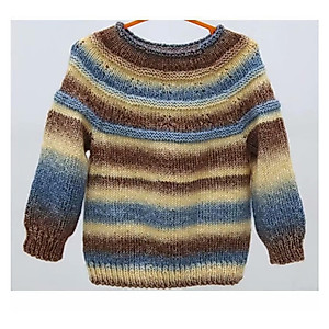 100g/Ball Gradient Rainbow Cake Yarn Hand-Woven Cotton Yarn Fancy Block Dyeing Wool Yarns for Knitting Crochet Sweater