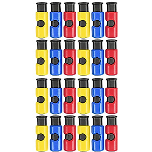 Set of 24 Jumbo Bag Ties - Squeeze & Lock Design - Non Slip Grip - Features 3 Colors for More Organization! (24)