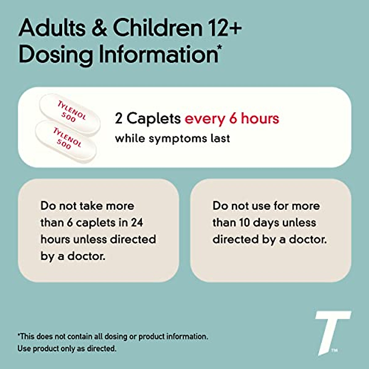 Tylenol Extra Strength Caplets with 500 mg Acetaminophen, Pain Reliever & Fever Reducer, 24 ct