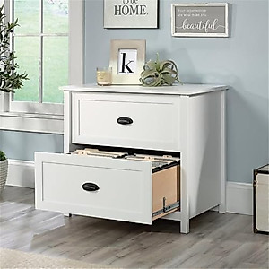 Pemberly Row Engineered Wood 2-Drawer Lateral File Cabinet in Soft White