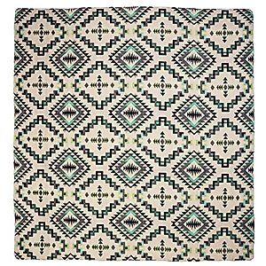QISU Wool Blanket Throw | Large, Beautiful, Warm, Variegated, Handmade in Ecuador by Local Artisans |94″ x 78″| Ultra-Soft, Hypoallergenic & Breathable | Non-Itchy or Scratchy Fabric (Shamrock Star)