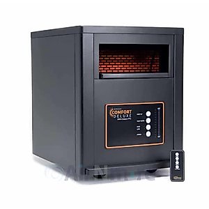 Comfort Deluxe by Airnmore, with Copper PTC, Infrared Space Heater with Remote,1500W,ETL Listed with High and Low Settings, Good for Small to Large Rooms.