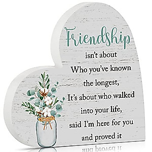 Wooden Christian Gifts for Women Religious Gifts Friend Birthday Gifts Friendship Gifts for Sister Inspirational Gifts with Quotes a Friend Is God's Way of Proving (Novel Style)