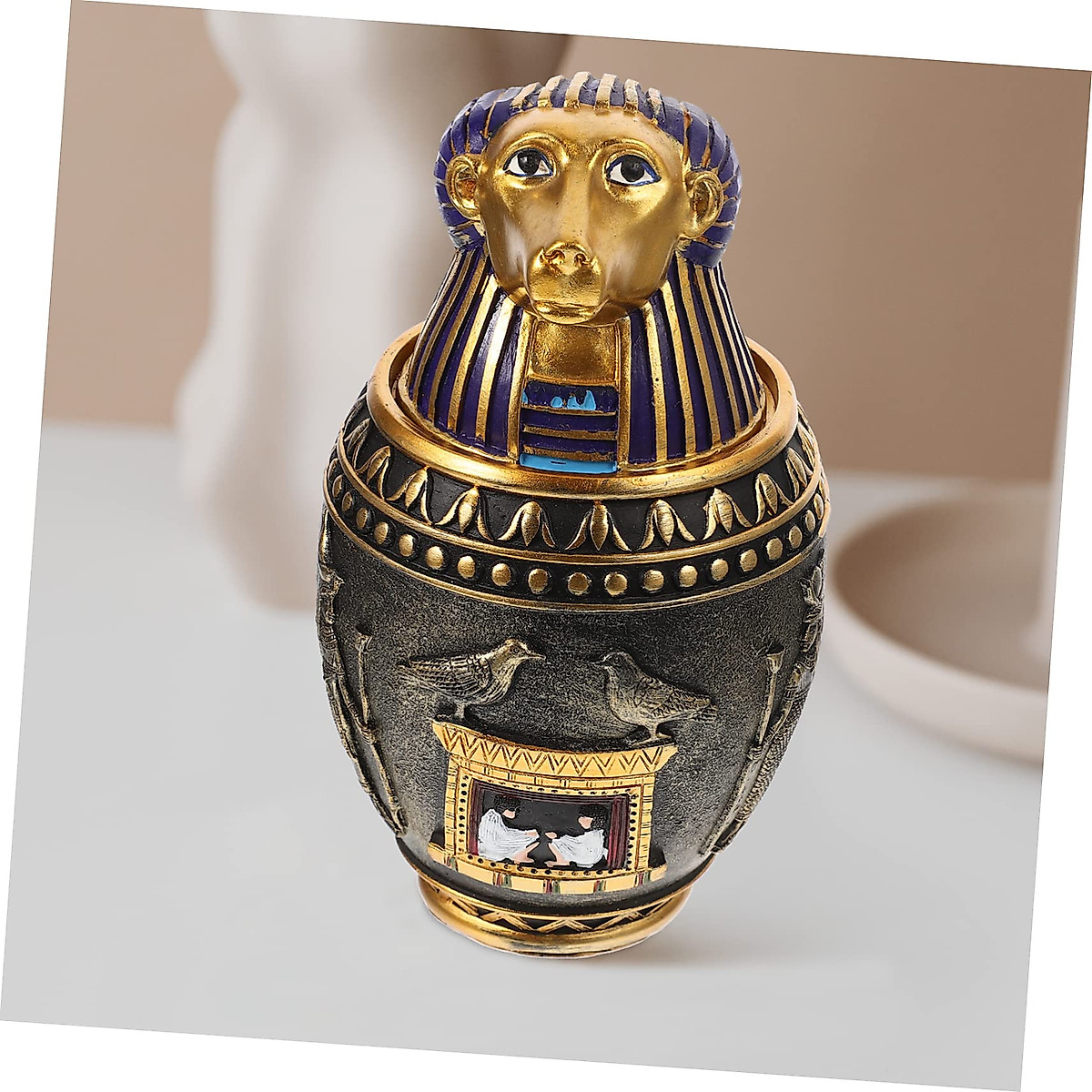 3pcs Egyptian Urn Pet Ash Storage Bottle Pet Commemorative Casket Pet Cremation Urn Bone Ash Container Urn for Cat Ashes Animals Ash Bottle Dog Ash Bottle Pet Cinerary Holder