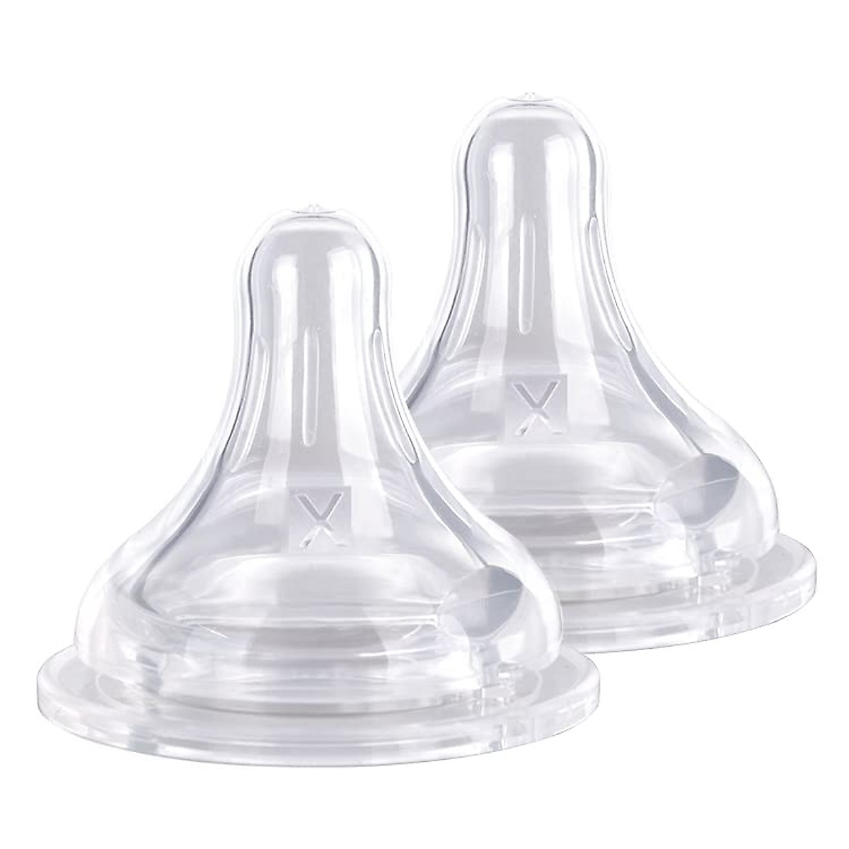 M&M Silicone Replacement Nipple, Extra Fast Flow, Cross Cut (9m+, 2-Count