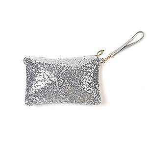 JUMISEE Women Sparkly Sequins Crossbody Bag Clutch Purse Shiny Wristlet Evening Bag Handbag with Chain Strap
