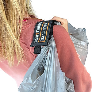 MULTUS Hand or Hands Free Grocery Bag Carrier 3 Pack - Carry Hook and Loop Strap, Plastic Bag Holder and Storage Hanger, All-Purpose Organizer