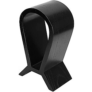 ANIIC Headset Stand Wooden Earphone Stand Gaming Headphone Display Holder Classical Headset Stand Craft For Headset Cable,Mobile Phone Headphone Stand ( Color : Black )
