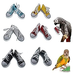 12 Pieces Bird Shoes Mini Sneaker，Bird Parrot Toys Bird Chew Toys Bird Toy Sneakers Toy Mini Fingers Shoes for Small Finches