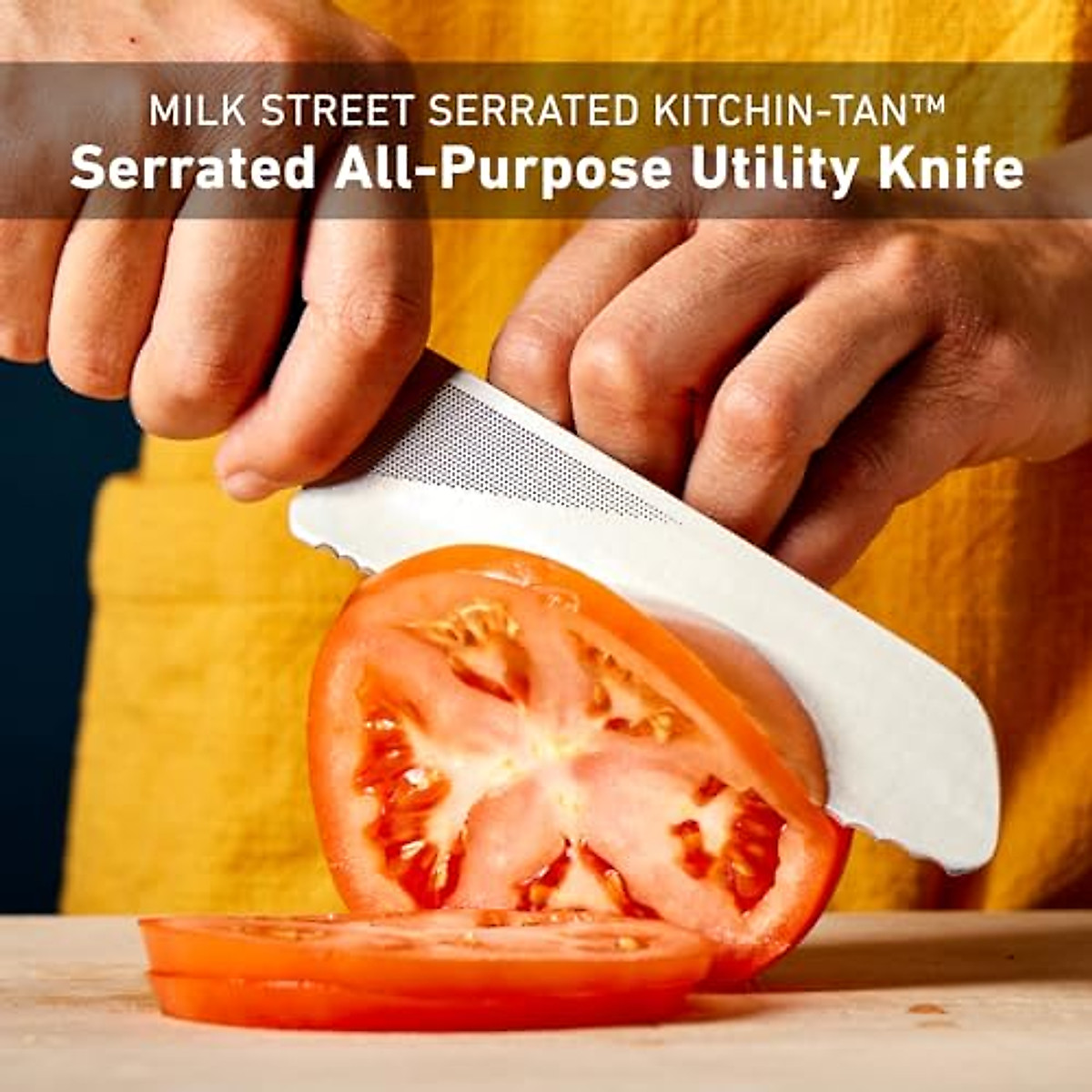 Milk Street Kitchin-tan Serrated Japanese-Style Utility Knife