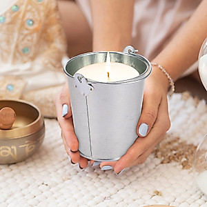 Didaey Mini Metal Buckets with Handles Galvanized Buckets 3.15 Inch Mini Container Pails for Metal Tin Plant Holder Pail for Wedding Decoration Party Favor(Silver,28 Pcs)