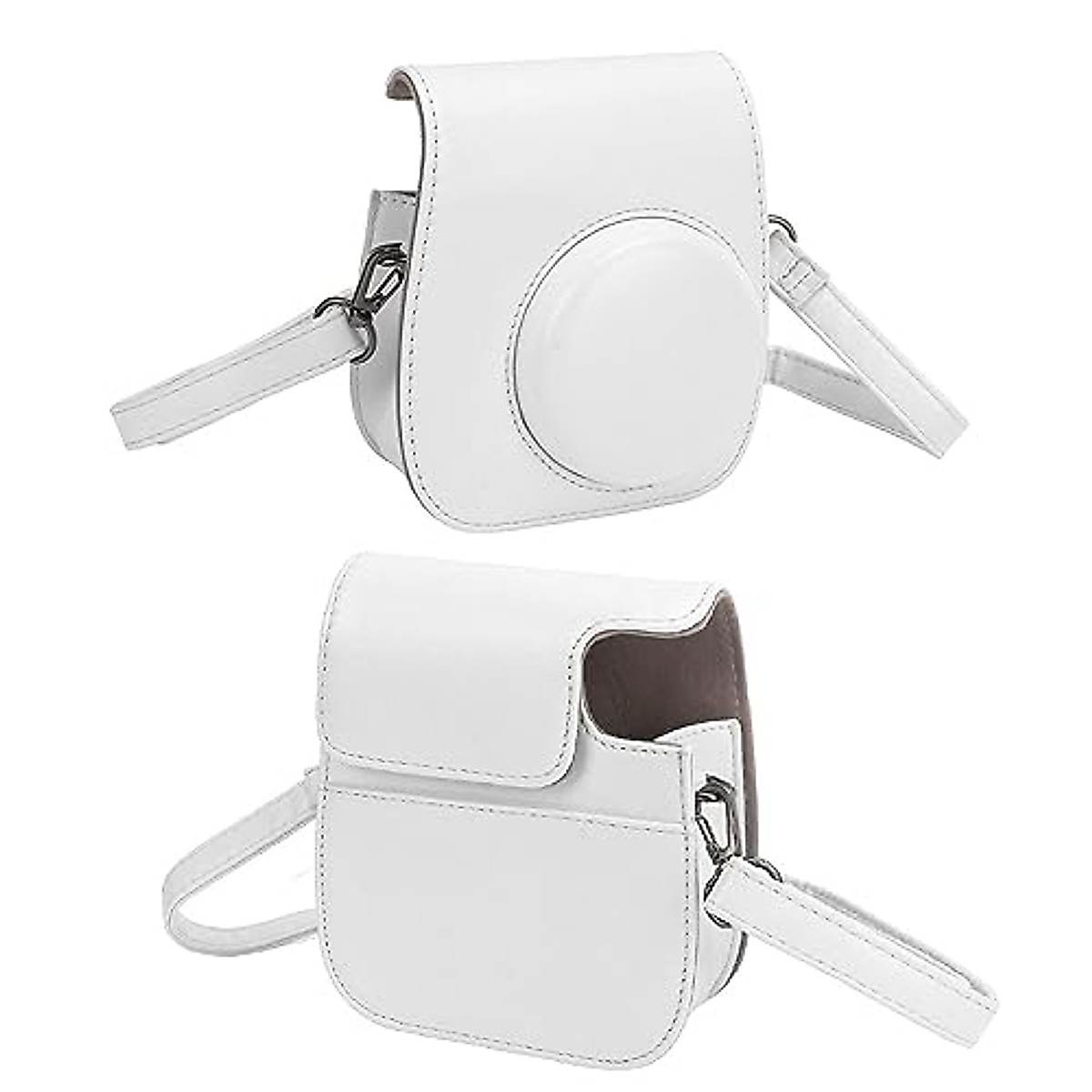 DAUZ Camera Case, SkinFriendly AntiScratch Adjustable Camera Bag with Stickers for Mini 12 (White)