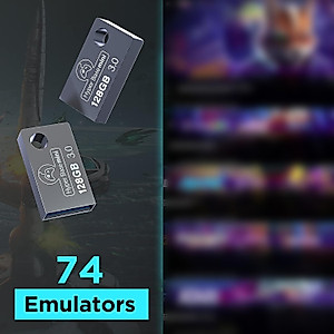 Wireless Retro Game Console with Built in 43254 Games, Mini Game Console with Batocera Game System, Emulator Console with 74 Emulators, 128G USB Drive Portable Game Console, Video Game Console for PC