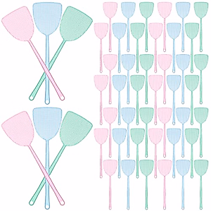 100 Pieces Fly Swatter Plastic Fly Swatters Heavy Duty Colorful Strong Flexible Manual Fly Swat Set Strong Durable Flexible Long Handle Manual Swat Flies and Mosquitoes Striking Fly Swatters Set